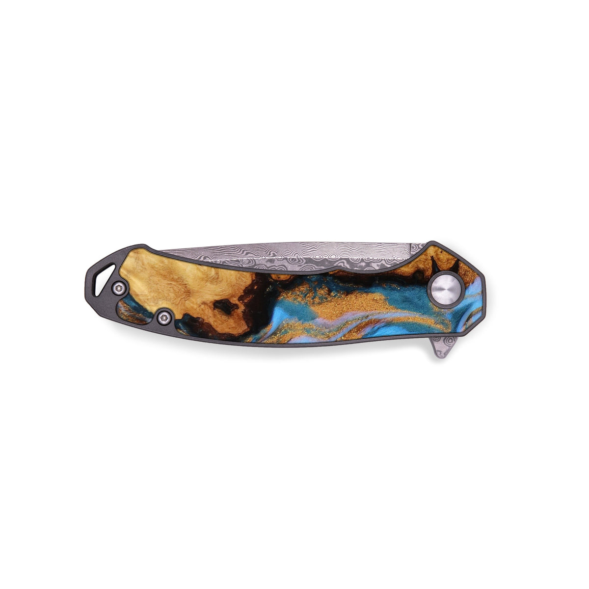 EDC Wood+Resin Pocket Knife - Tyriq (Artist Pick, 614891) – Carved Knives