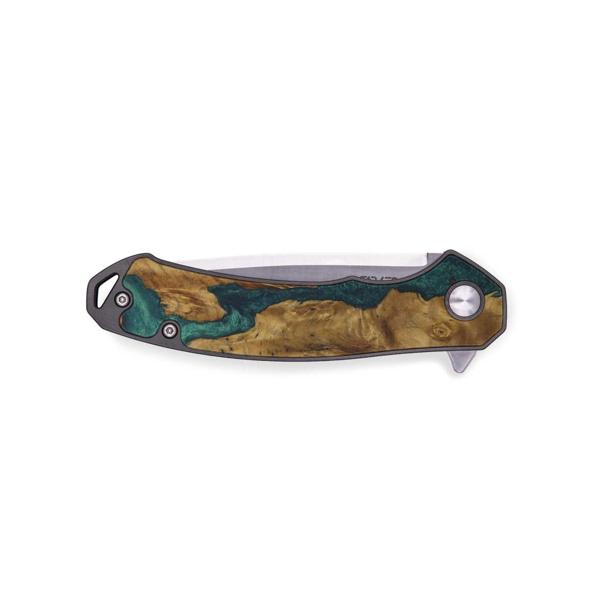 EDC Wood+Resin Pocket Knife - Hermann (Mosaic, 586902) – Carved Knives