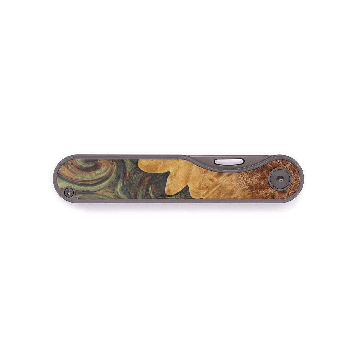 Minimalist Wood+Resin Pocket Knife - Estel (Dark Green, 601144 ...