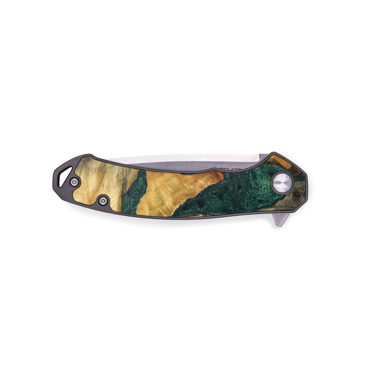 EDC Wood+Resin Pocket Knife - Shaniqua (Mosaic, 610409) – Carved Knives