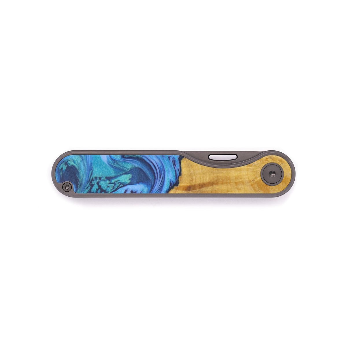 Minimalist Wood+Resin Pocket Knife - Noreen (Dark Blue, 598515 ...