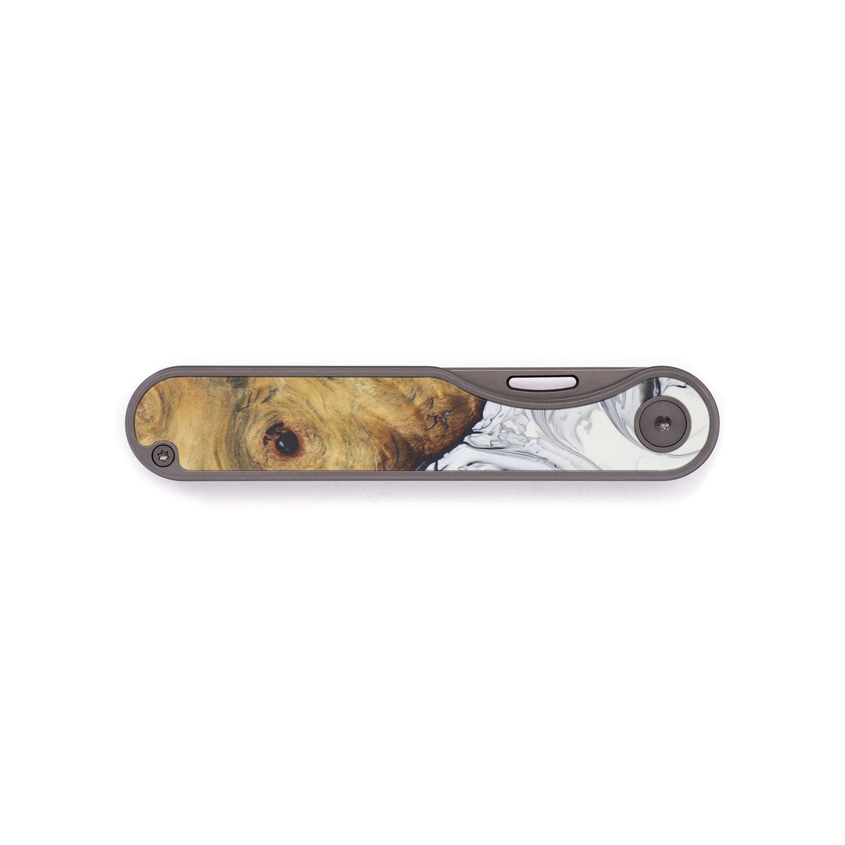 Minimalist Wood+Resin Pocket Knife - Penny (Black & White, 601268 ...