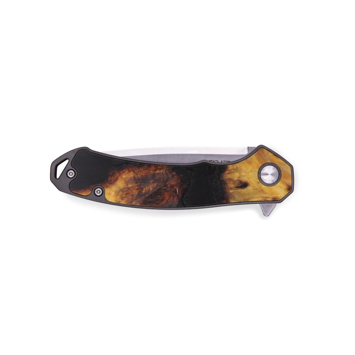 EDC Wood+Resin Pocket Knife - Carma (Pure Black, 604990) – Carved Knives
