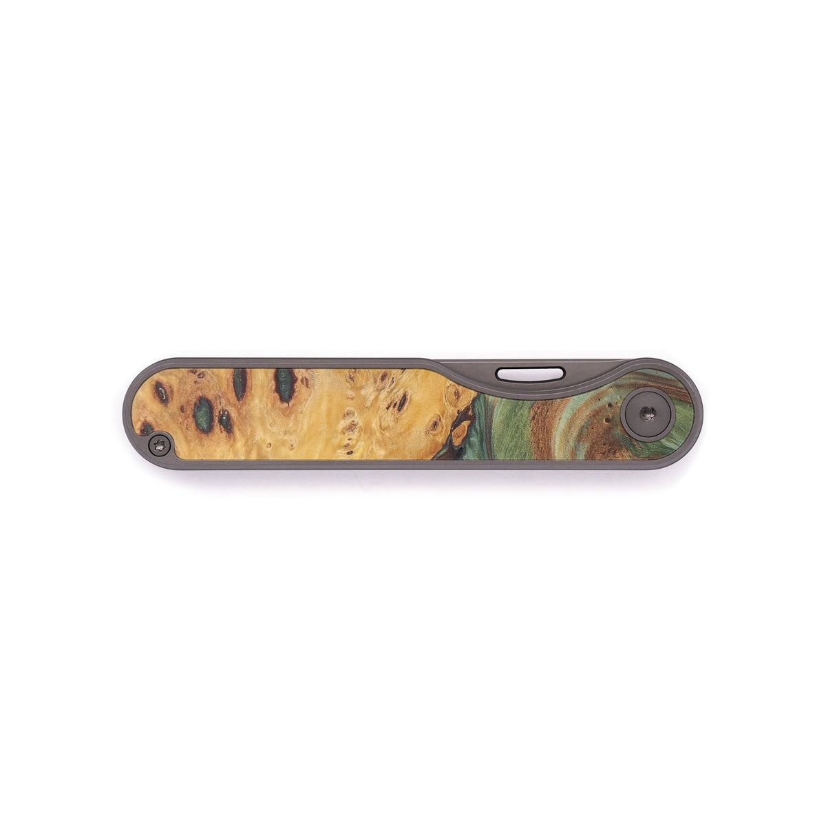 Minimalist Wood+Resin Pocket Knife - Kase (Dark Green, 609728) – Carved ...