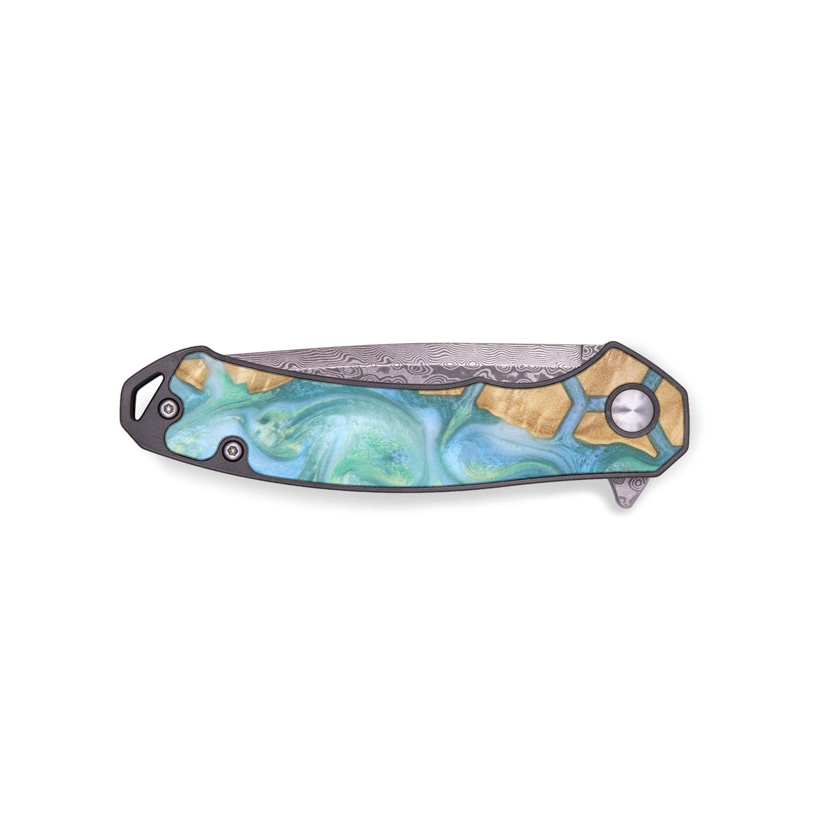 EDC Wood+Resin Pocket Knife - Rusty (Pattern, 622819) – Carved Knives