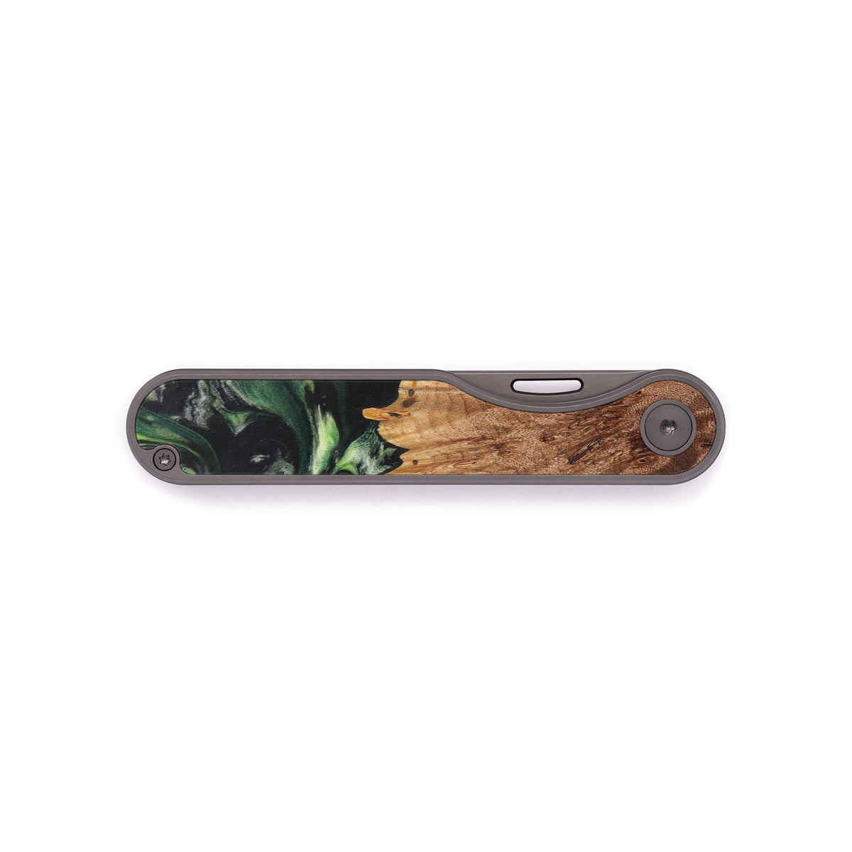 Minimalist Wood+Resin Pocket Knife - Leisa (Dark Green, 610413 ...