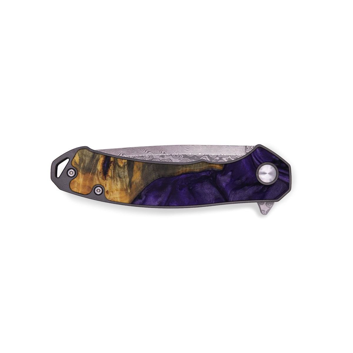EDC Wood+Resin Pocket Knife - Giselle (Purple, 614778) – Carved Knives