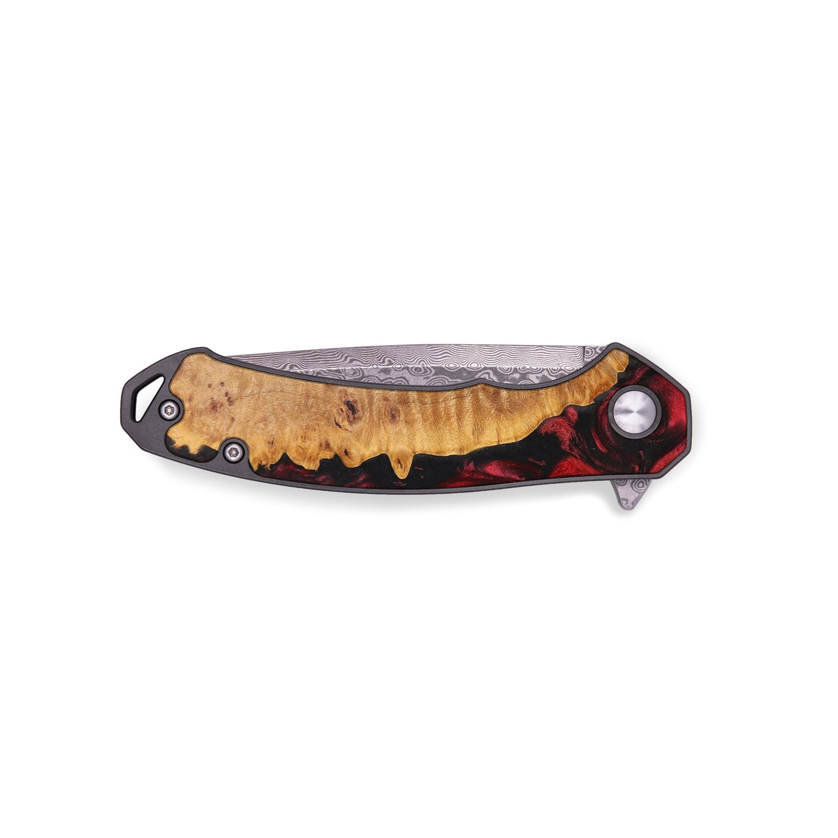 EDC Wood+Resin Pocket Knife - Moises (Red, 621562) – Carved Knives