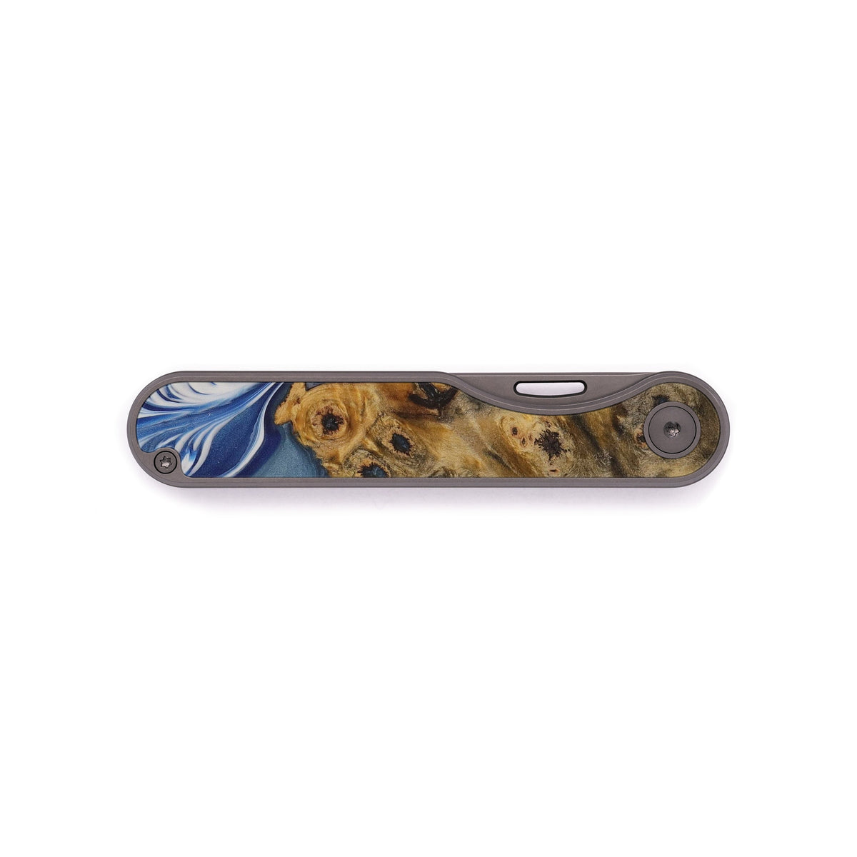 Minimalist Wood+Resin Pocket Knife - Darryl (Light Blue, 556468 ...