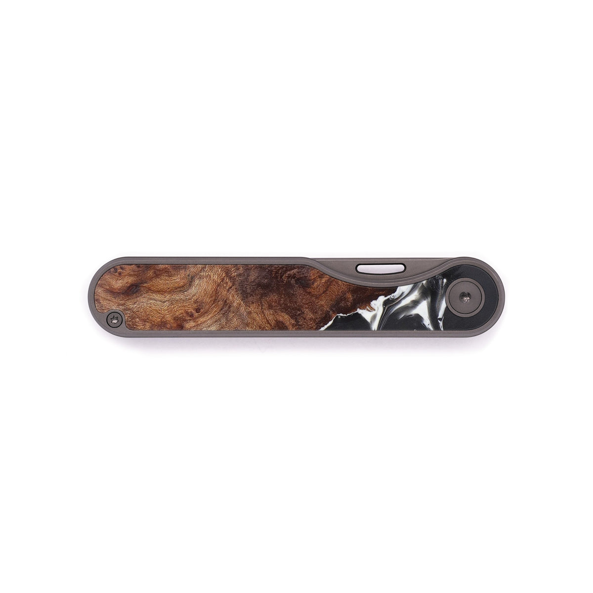 Minimalist Wood+Resin Pocket Knife - Issie (Black & White, 608488 ...