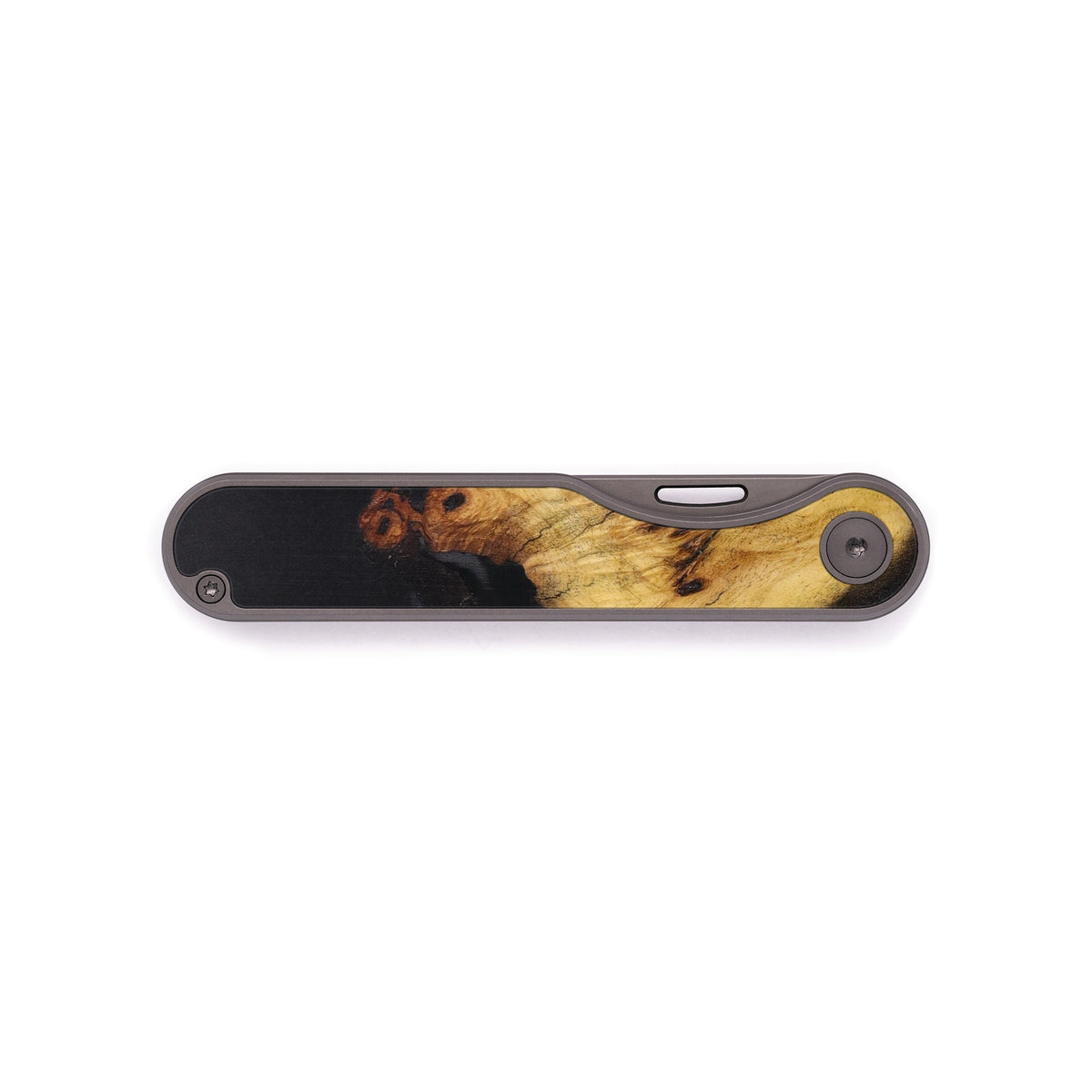 Minimalist Wood+Resin Pocket Knife - Kadijah (Pure Black, 610444 ...