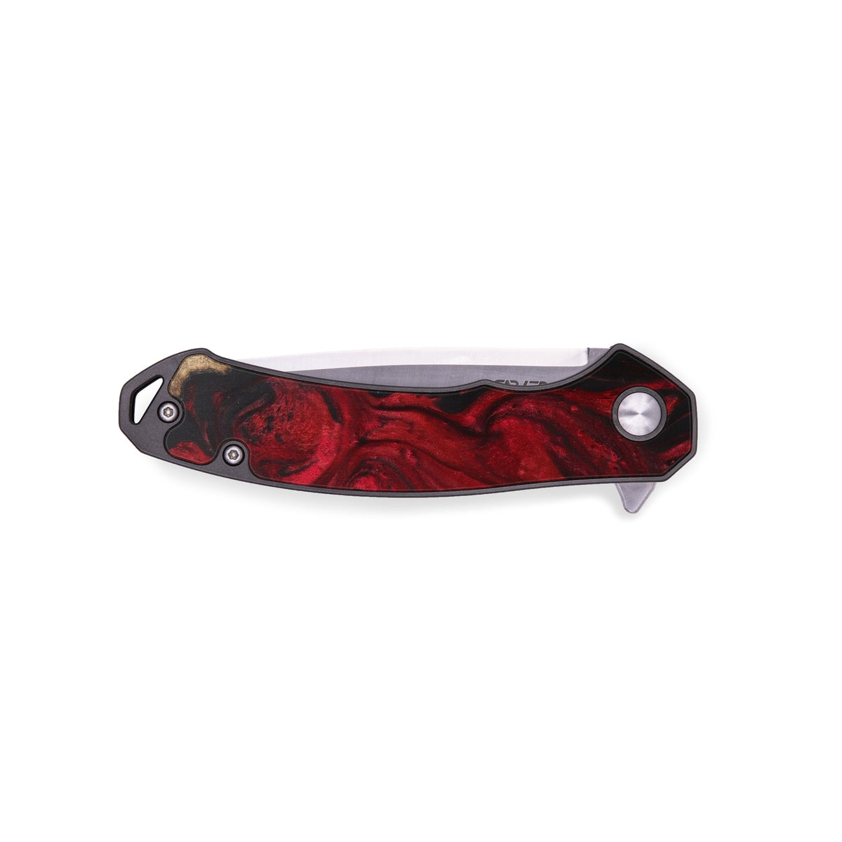 EDC Wood+Resin Pocket Knife - Gisele (Dark Red, 605450) – Carved Knives