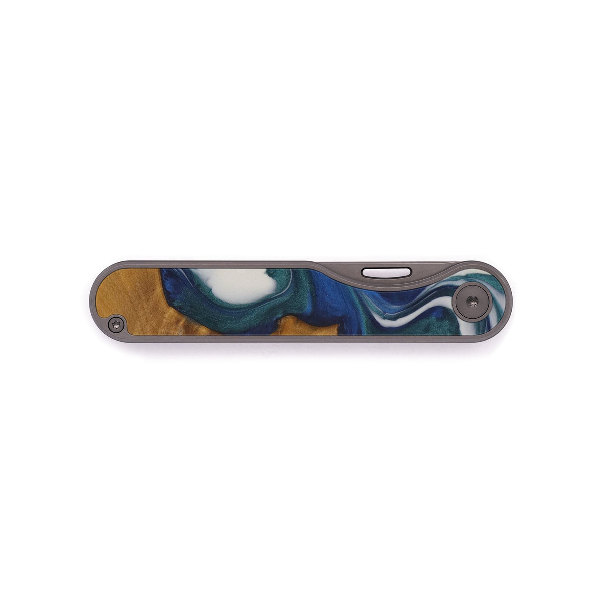 Minimalist Wood+Resin Pocket Knife - Neha (Dark Blue, 559923) – Carved ...