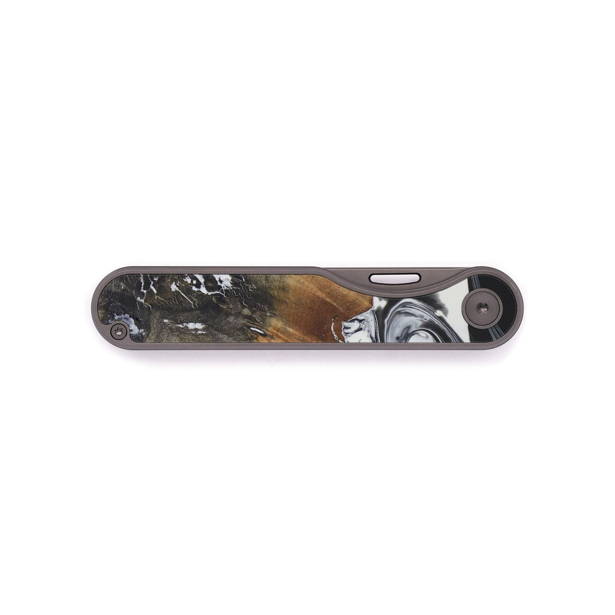 Minimalist Wood+Resin Pocket Knife - Gheorghe (Black & White, 579603 ...