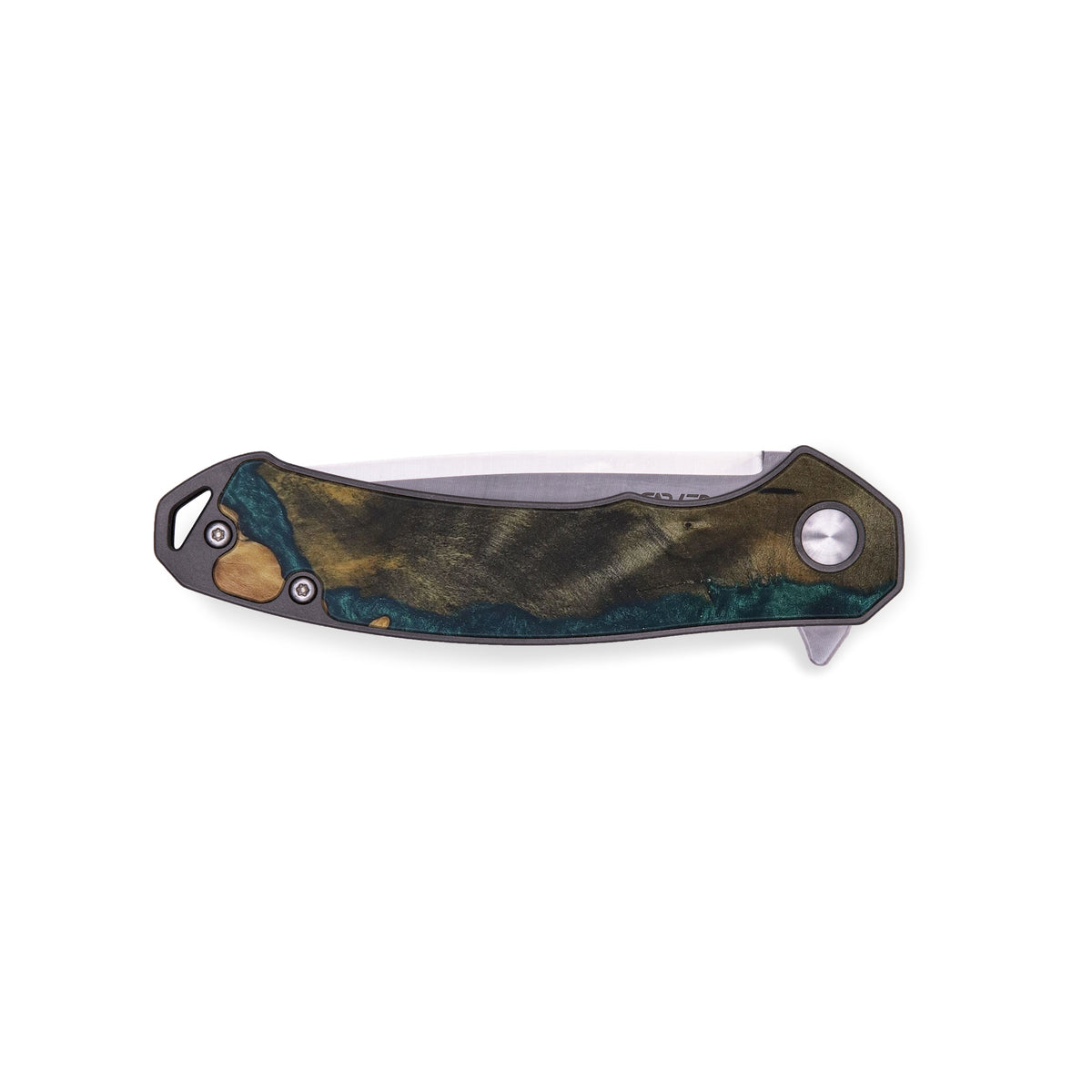 EDC Wood+Resin Pocket Knife - Emile (Mosaic, 586903) – Carved Knives
