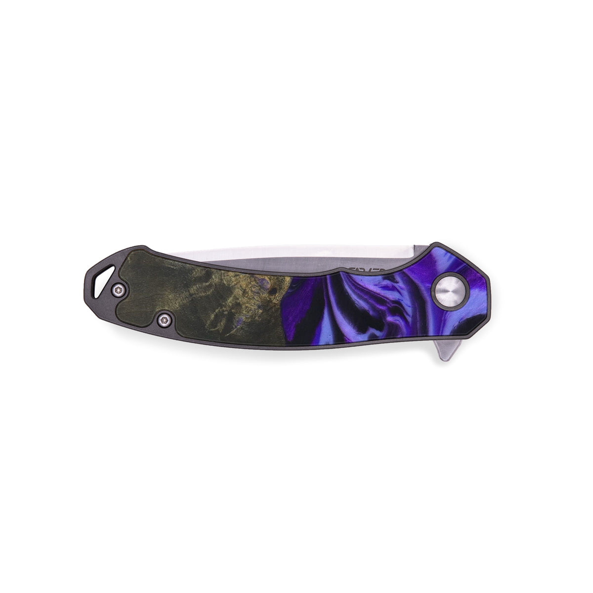 EDC Wood+Resin Pocket Knife - Viktor (Purple, 572397) – Carved Knives