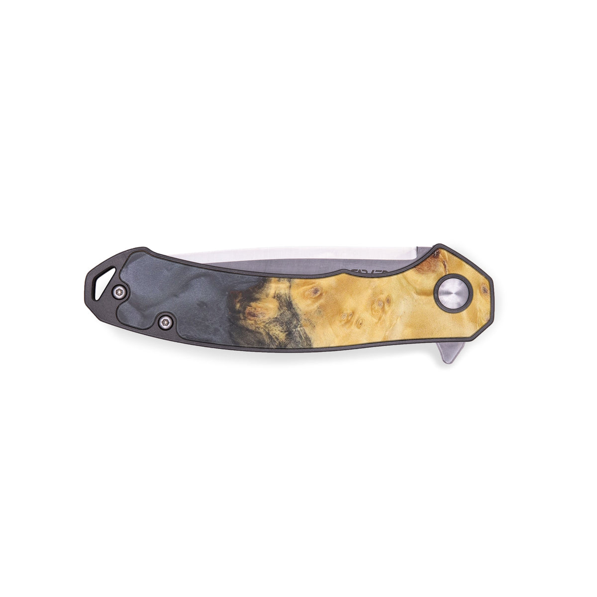EDC Wood+Resin Pocket Knife - Els (Pure Black, 605962) – Carved Knives