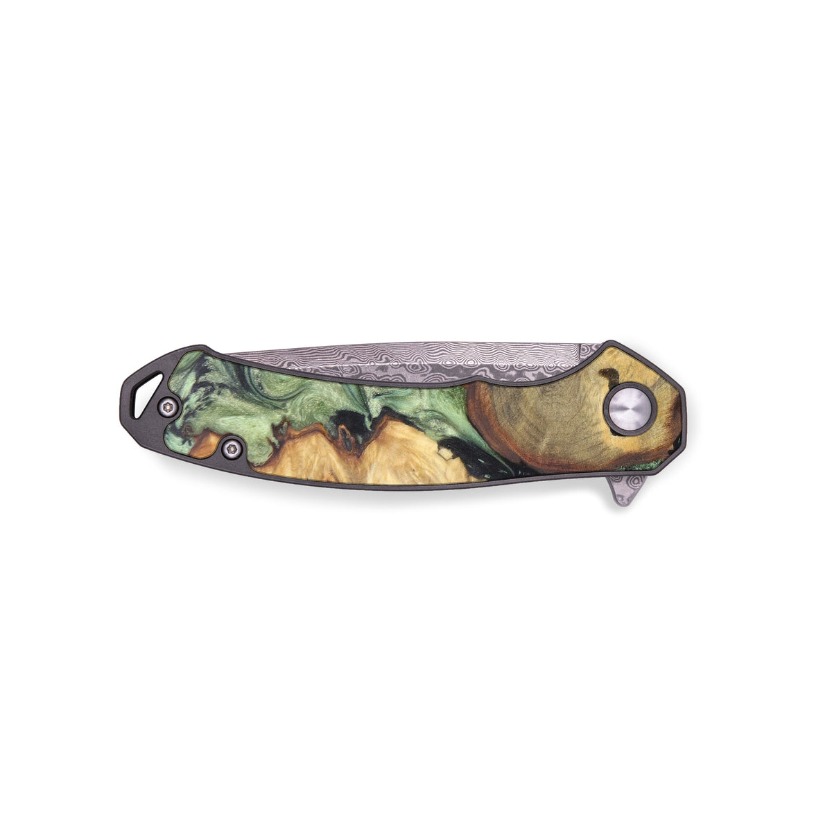EDC Wood+Resin Pocket Knife - Luca (Mosaic, 625434) – Carved Knives
