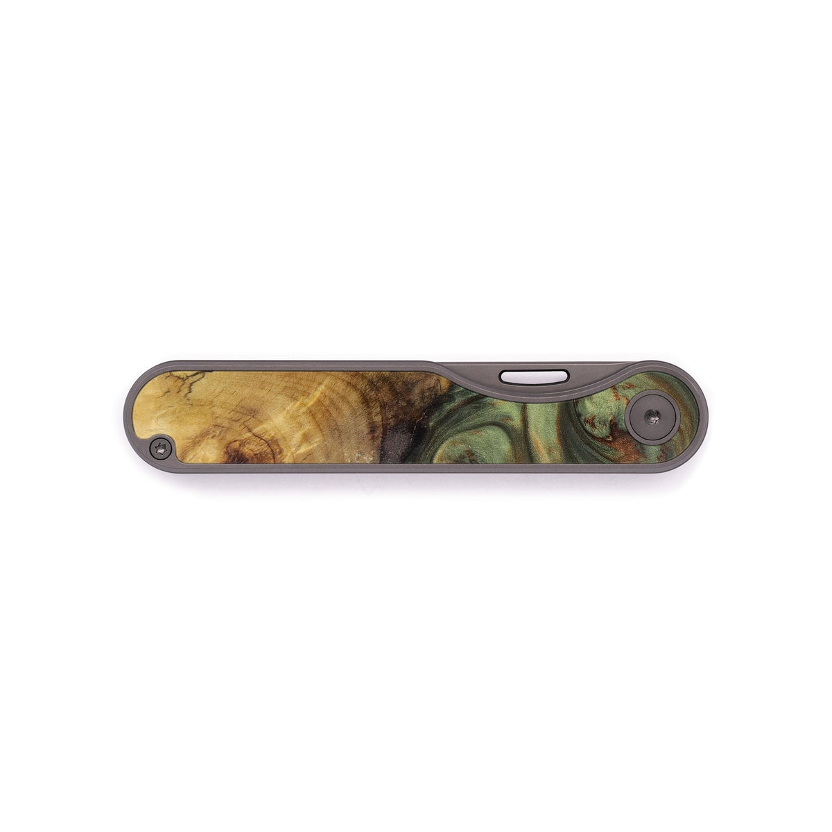Minimalist Wood+Resin Pocket Knife - Kaniya (Dark Green, 610010 ...
