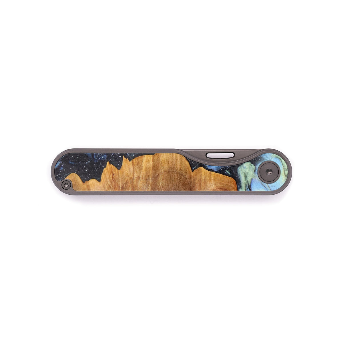 Minimalist Wood+Resin Pocket Knife - Mariyah (Aurora, 617465) – Carved ...