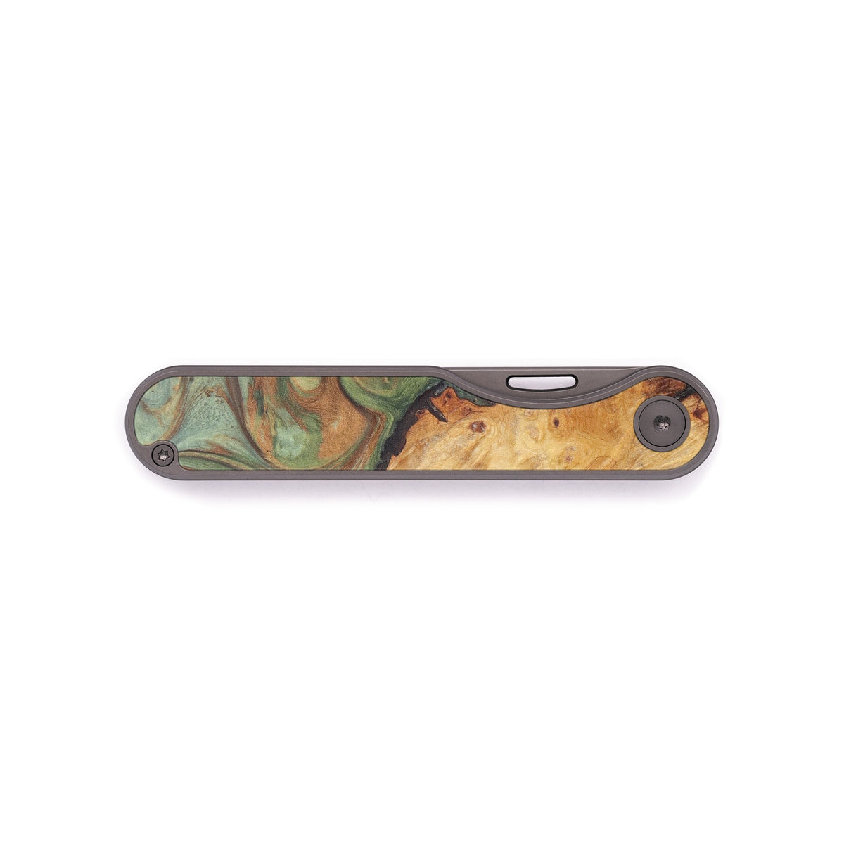 Minimalist Wood+Resin Pocket Knife - Yesenia (Dark Green, 609731 ...