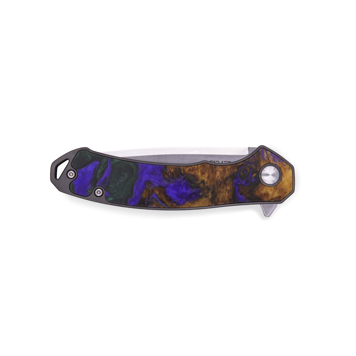 EDC Wood+Resin Pocket Knife - Roderick (Mosaic, 562345) – Carved Knives