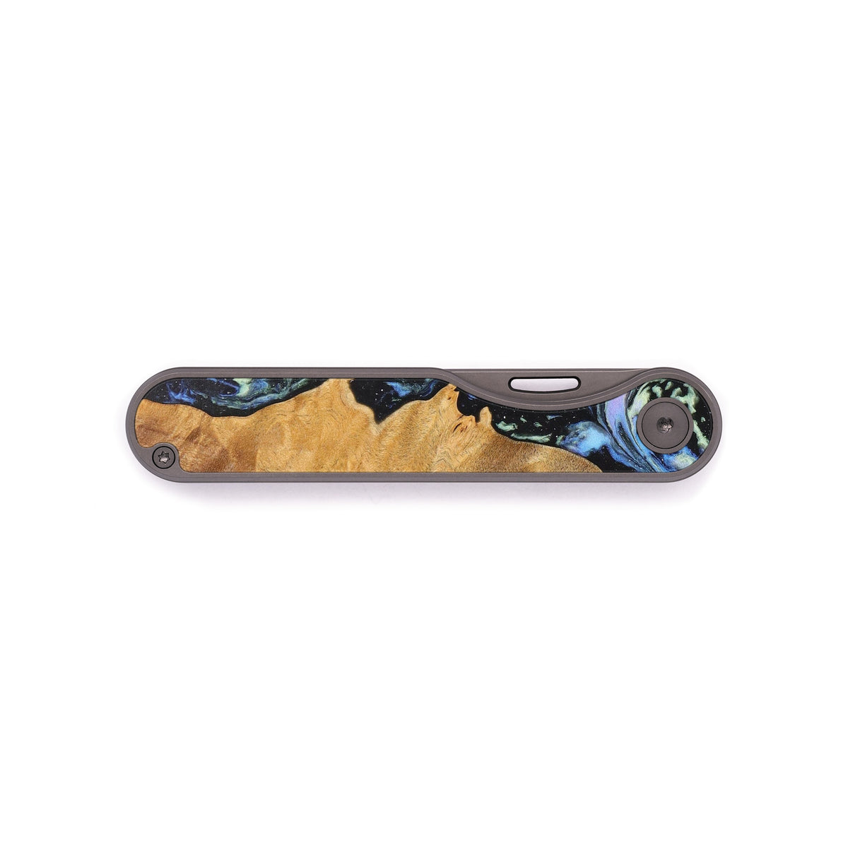 Minimalist Wood+Resin Pocket Knife - Annalee (Blue, 626714) – Carved Knives