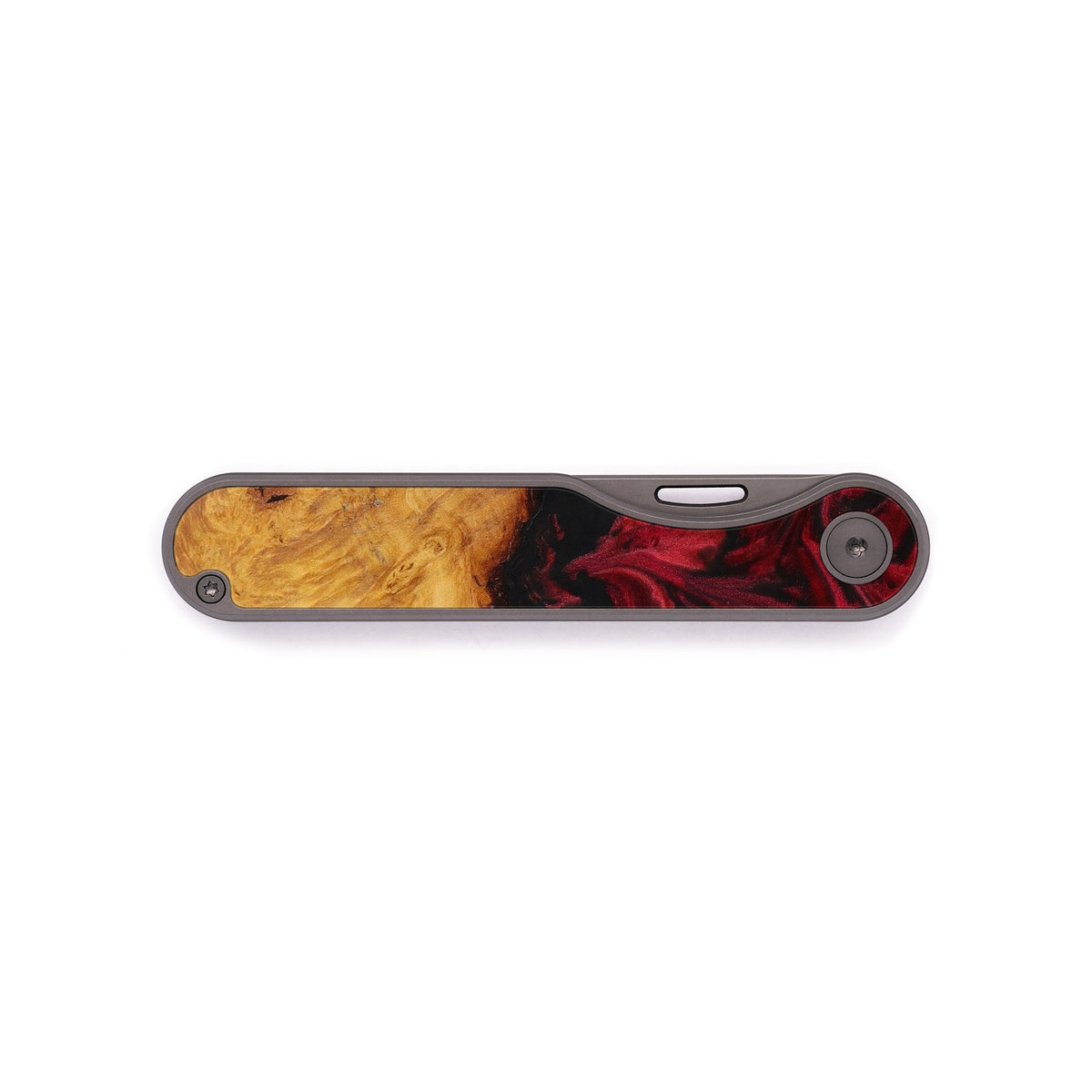 Minimalist Wood+Resin Pocket Knife - Olga (Dark Red, 605115) – Carved ...